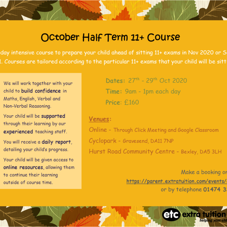 Extra tuition and tutors for English, maths, 11plus & GCSE